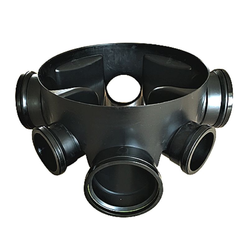 450mm Inspection Chamber Base with 160mm Inlets & Outlet - 450mm DIA ...