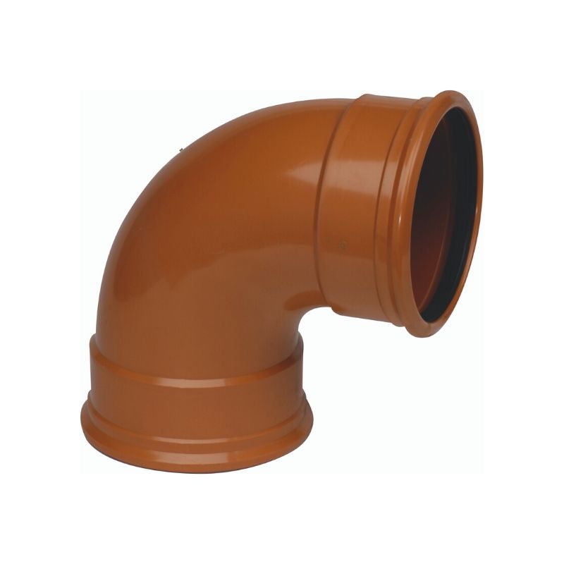 Double Socket 90° 110mm 4" Underground Drainage - BrentonGroup