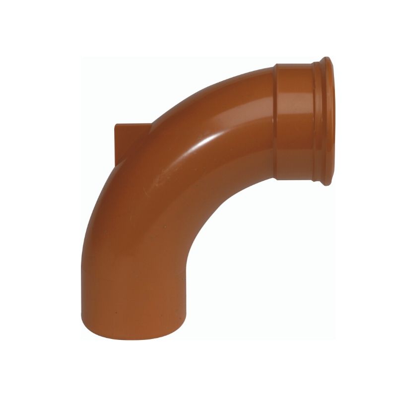 Single Socket 90° Rest Bend 110mm 4" Underground Drainage - BrentonGroup