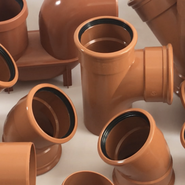 Double Socket 90° 110mm 4" Underground Drainage - BrentonGroup