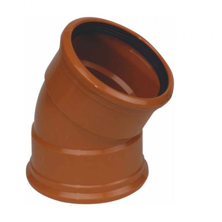 Double Socket 45° 110mm 4" Underground Drainage - BrentonGroup